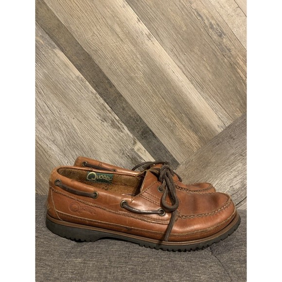 Quoddy | Shoes | Quoddy Leather Moccasins Mens Size 75 Brown Loafer ...